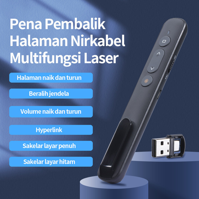 Jual Laser Pointer Pen Pointer Presentasi Wireless Presenter 2.4GHz 50m ...