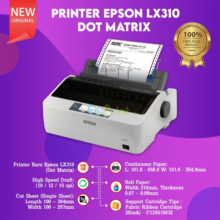 Jual Printer Epson Dot Matrix LX-310 LX310 GARANSI RESMI EPSON | Shopee ...