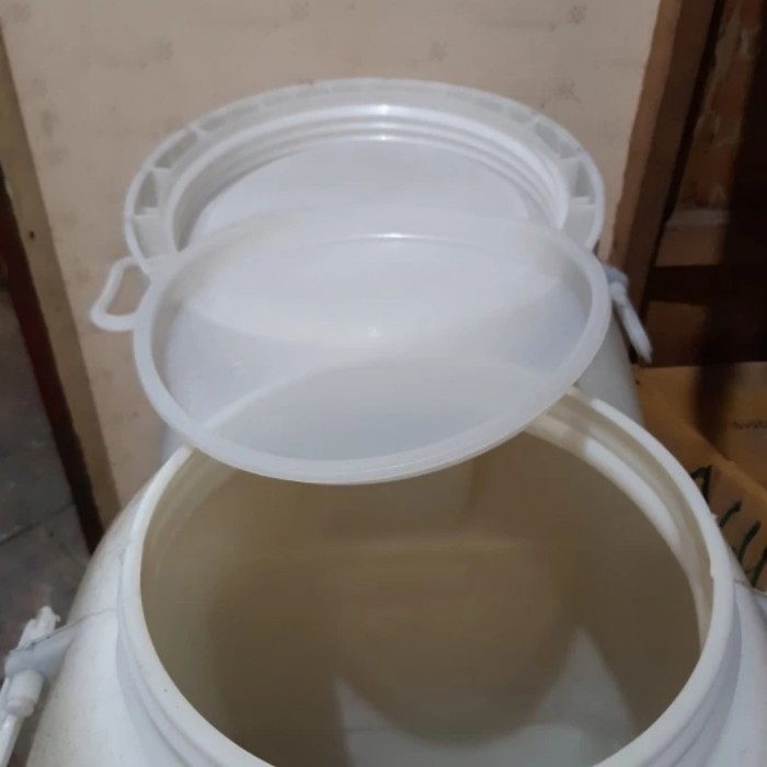Jual TONG PLASTIK PUTIH 50 LITER DRUM PLASTIK 50L TONG SERBAGUN TONG ...