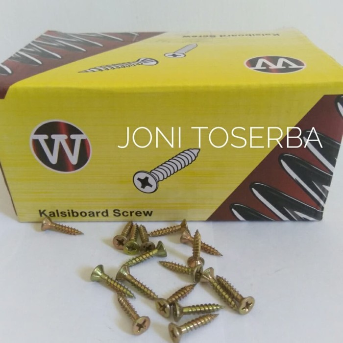 Jual Skrup Sekrup Kalsiboard # 6 x 1" Kuning 1000 pcs | Shopee Indonesia