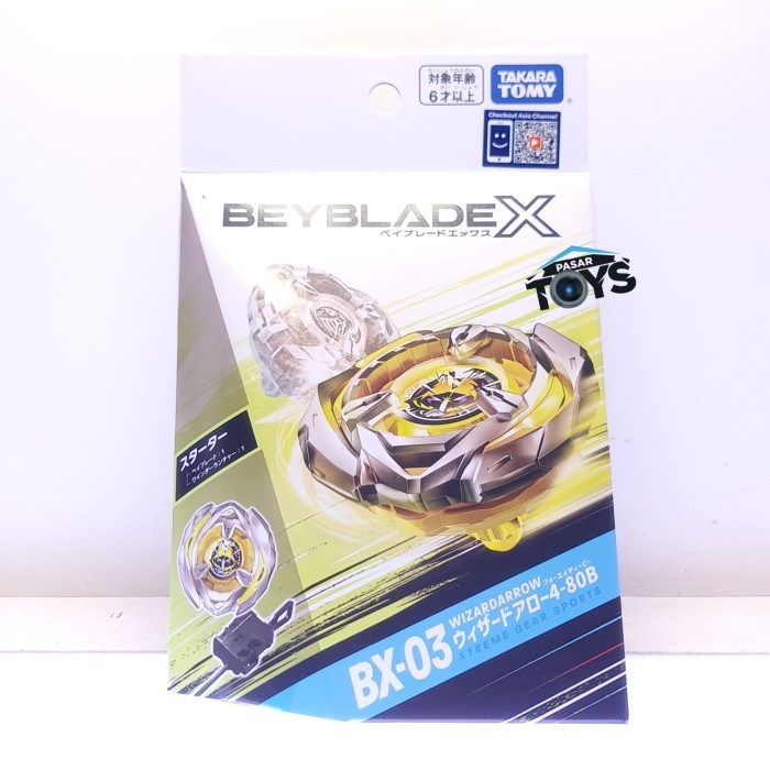 Jual Beyblade X BX-03 Wizardarrow 4-80B Takara Tomy Wizard Arrow Starter | Shopee Indonesia
