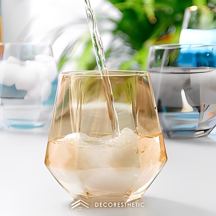 Jual Gelas Juice Crystal Diamond Transparan Unik Coffe Jus Mug 400 Ml ...