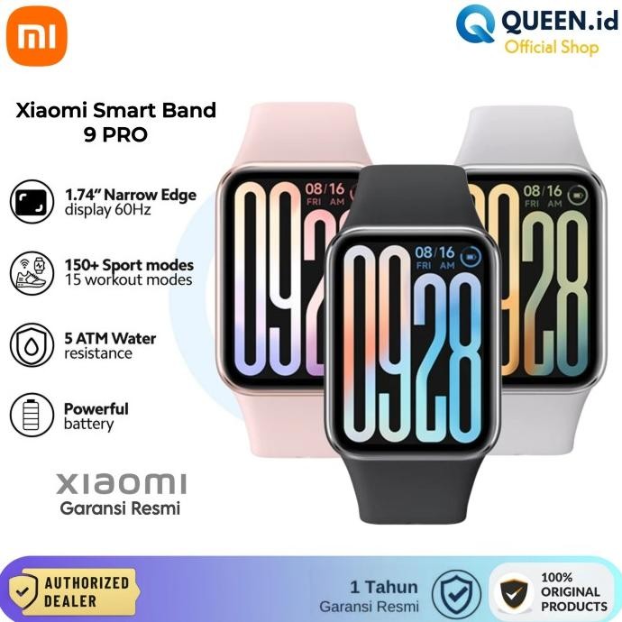 Jual XIAOMI SMART BAND 9 PRO SMARTBAND AMOLED 1.74" DISPLAY GPS SPO2 5ATM WATERPROOF MIBAND 9 ...