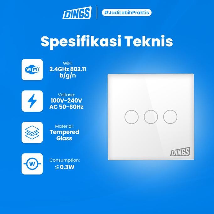 Jual Original DINGS Smart Switch 3 Gang Saklar Listrik Pintar Smart ...