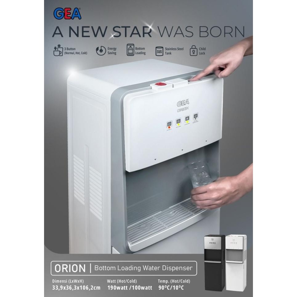 Jual NEW WATER DISPENSER GEA ORION GALON BAWAH KOMPRESSOR | Shopee ...