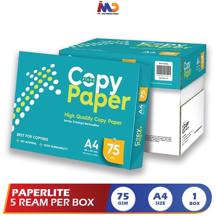 Jual Copy Paper Kertas Fotocopy 75 GSM A4 - 1 Box = 5 Rim | Shopee ...