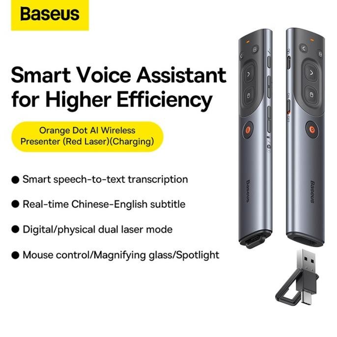 Jual Baseus Spotlight Wireless Presenter Laser Pointer Air Mouse Remote ...
