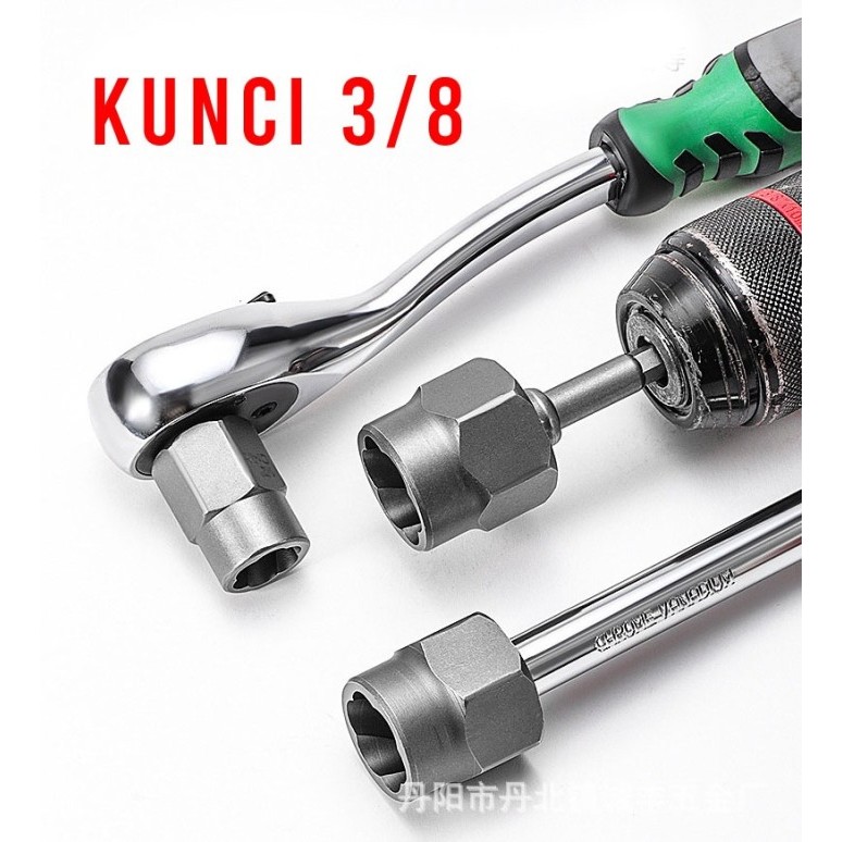 Jual 13 Pcs Alat Pembuka Baut Mur Hex Rusak 8Mm-19Mm Set Kunci Ring ...