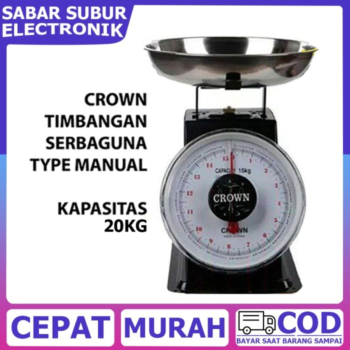 Jual Crown Timbangan Serbaguna Type Manual Kapasitas 5/10/15/20 Kg | Shopee Indonesia
