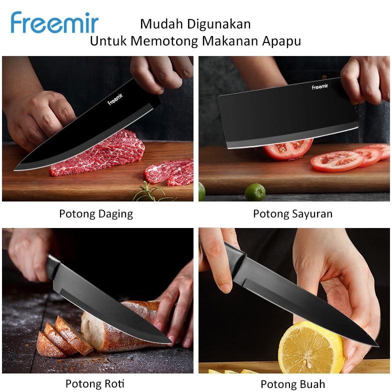 Jual PENAWARAN EKSKLUSIF freemir Set 3 Pcs Pisau Premium Pisau Daging ...