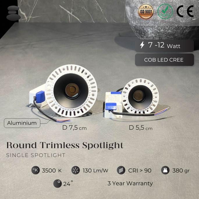 Jual FRAMELESS RECESSED DOWNLIGHT SPOTLIGHT COB LED | Shopee Indonesia