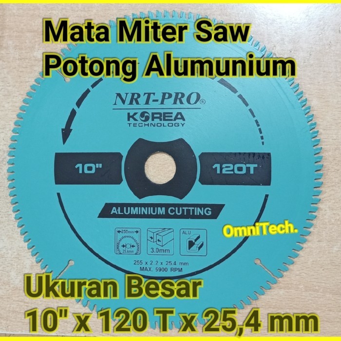 Jual Mata Miter Saw Blade Pisau Potong Alumunium Tct 10" X 120T X 25,4Mm | Shopee Indonesia