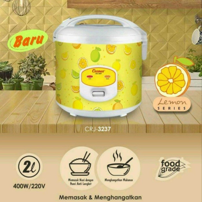 Jual Cosmos Crj 3237 - Rice Cooker 2 Liter Lemon Series | Shopee Indonesia