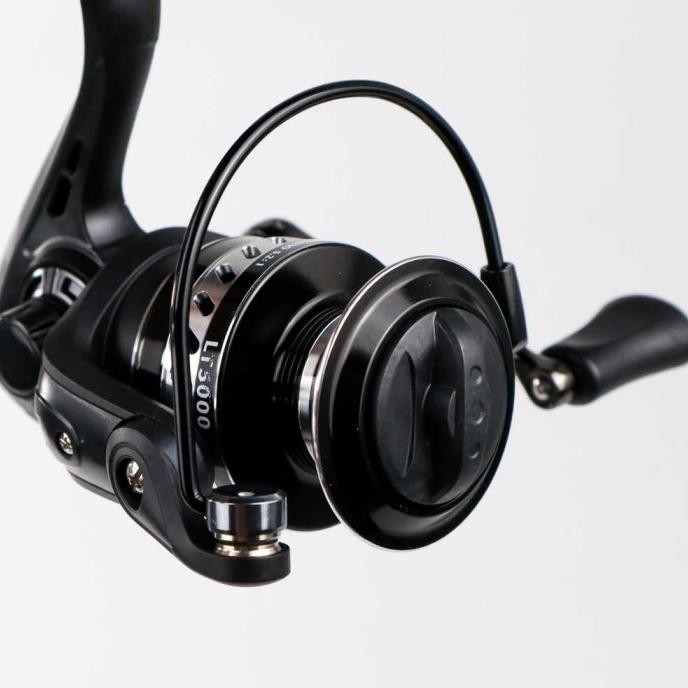 Jual reel gulungan pancing handle spool metal CNC 12 bb full black ...