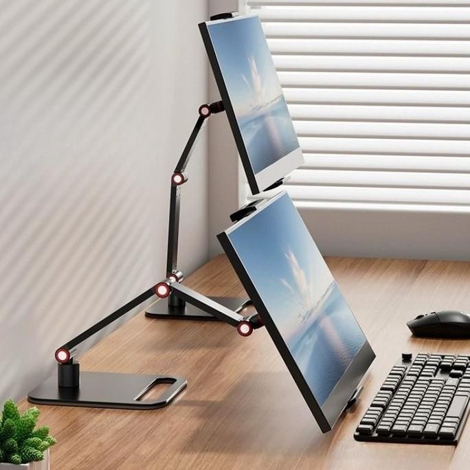 Jual BeeX.ID Portable Monitor Tablet Holder Metal Stand Adjustable ...
