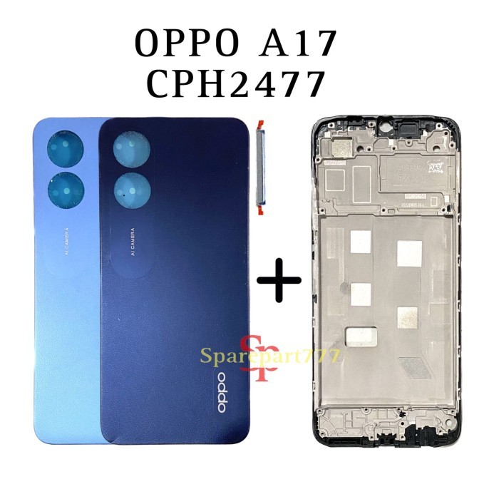 Jual CASING FULLSET BACKDOOR + FRAME TULANG TENGAH OPPO A17 CPH2477 ...