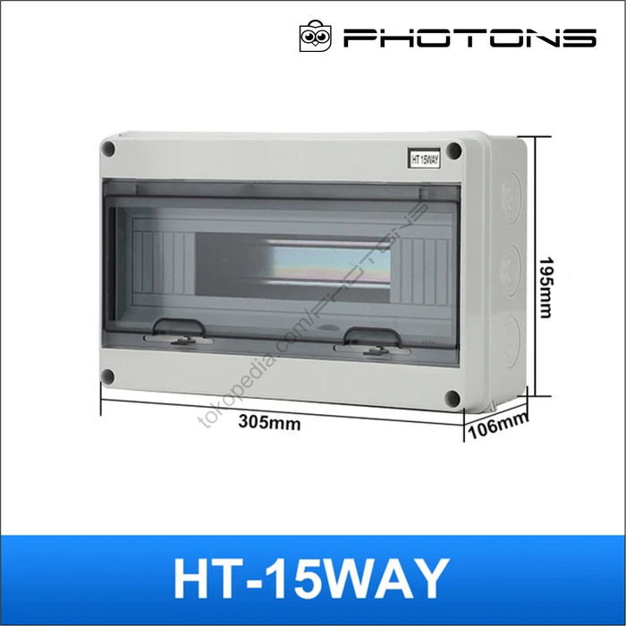 Jual Ht Series Waterproof Ip65 Distribution Mcb Box 2/5/8/12/15/18/24 ...