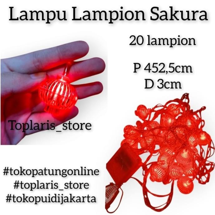 Jual Ready Lampion Lampu Sakura Imlek Besar 20 Lampion | Shopee Indonesia