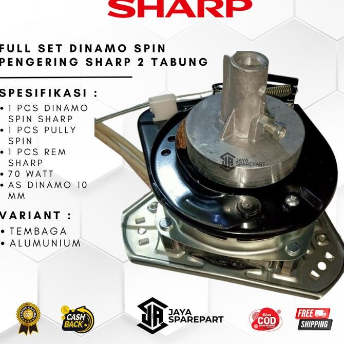 Jual NEW Full Set Dinamo Spin Pengering Sharp 2 Tabung ES-T85CR | Shopee Indonesia