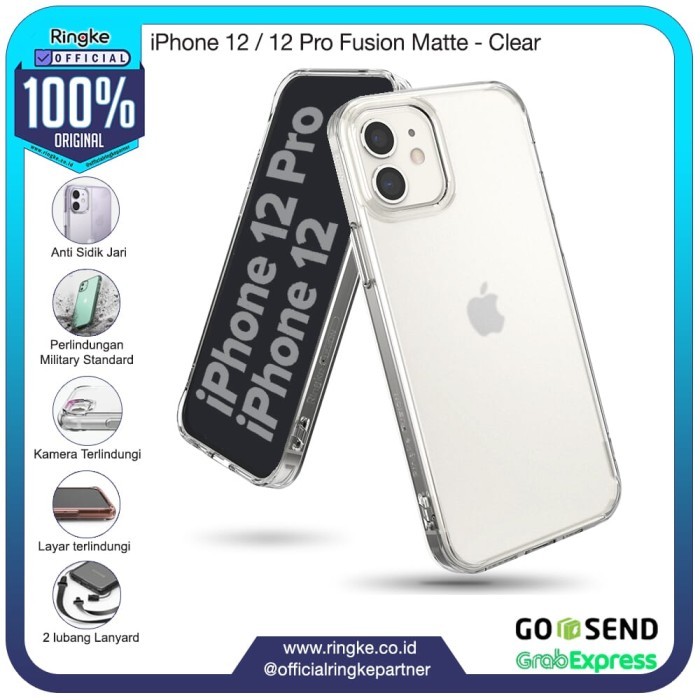 Jual Ringke iPhone 12 / 12 Pro Fusion Matte Clear Softcase Anti Crack ...