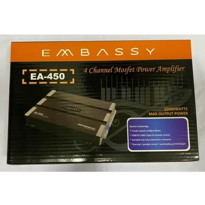 Jual Power Amplifier 4 Channel Embassy Ea-450 | Shopee Indonesia