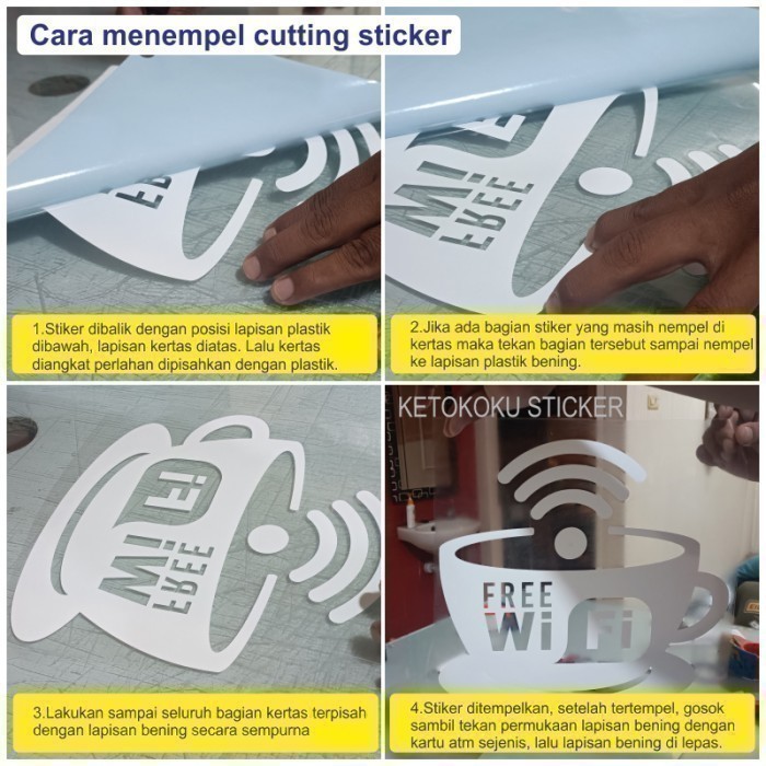 Jual Cutting Sticker Coffee Set Stiker Dinding Kaca Dapur Cafe Resto ...