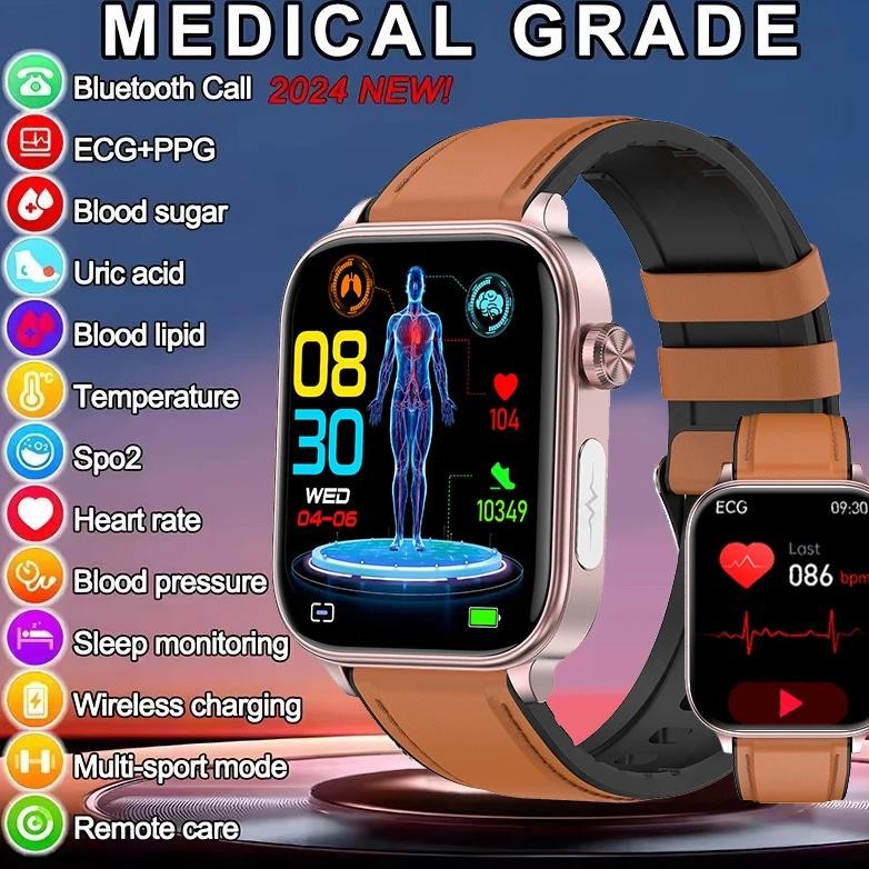 Jual 2024 Medical Grade Smart Watch Women Blood Glucose Lipid and Uric ...