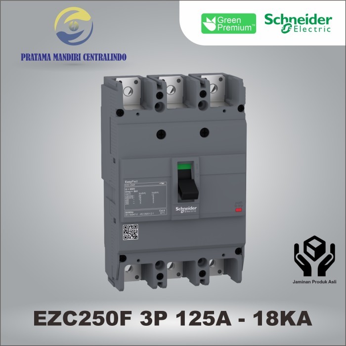 Jual Populer Mccb 3P 125A 18Ka Easypact Schneider Breaker 3 Pole - Ezc250F3125 Ori | Shopee ...