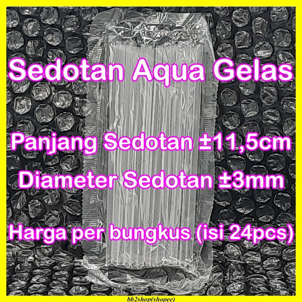 Jual PENAWARAN TERBATAS Sedotan Plastik Aqua Gelas Kecil Mini Pendek ...