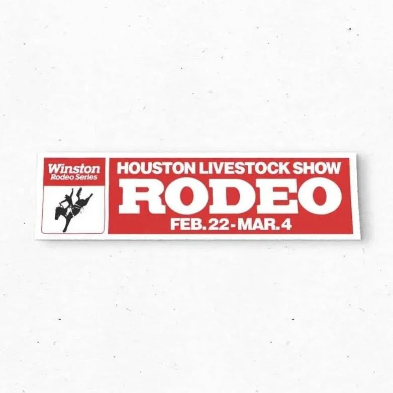 Jual houston rodeo 1980s bumper sticker - texas cowboy country - vinyl ...