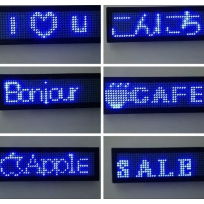 Jual LED Running Text Display Nme Tag - Bisa Request Custom Tulisan ...