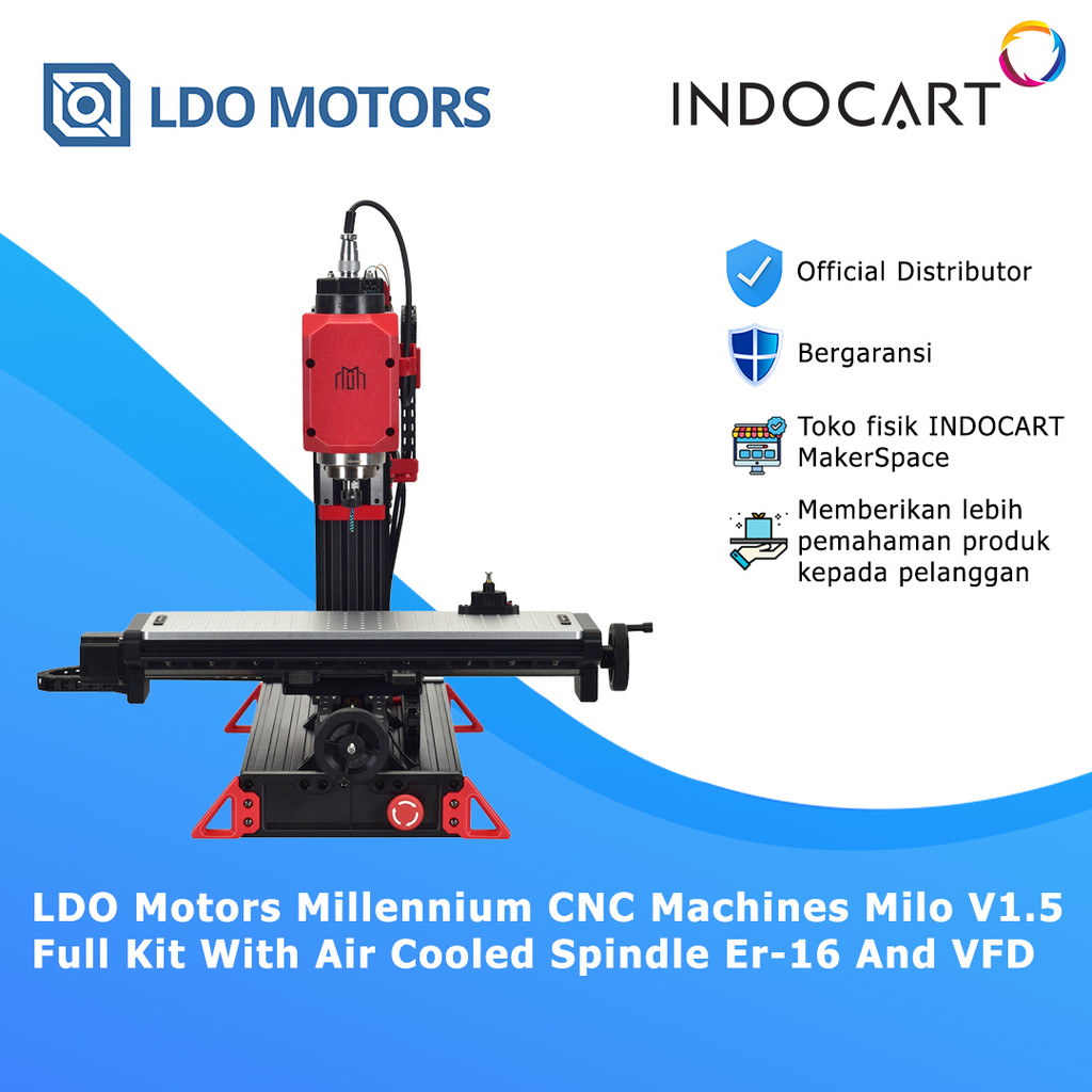 Jual CNC Mill Machine LDO Millennium Milo V1.5 Kit with Spindle er-16 ...