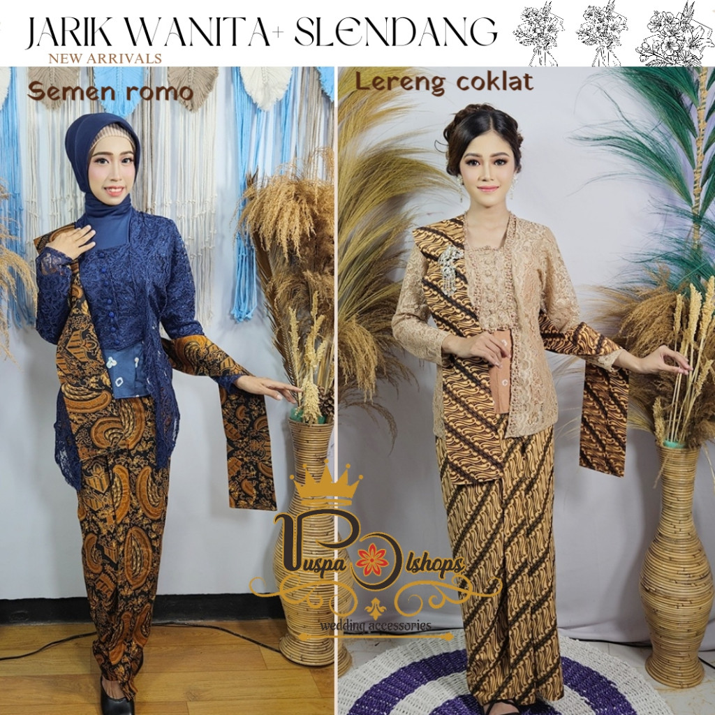 Jual Kebaya Wanita Terbaru jarik instan plus slendang sepaket jarik ...