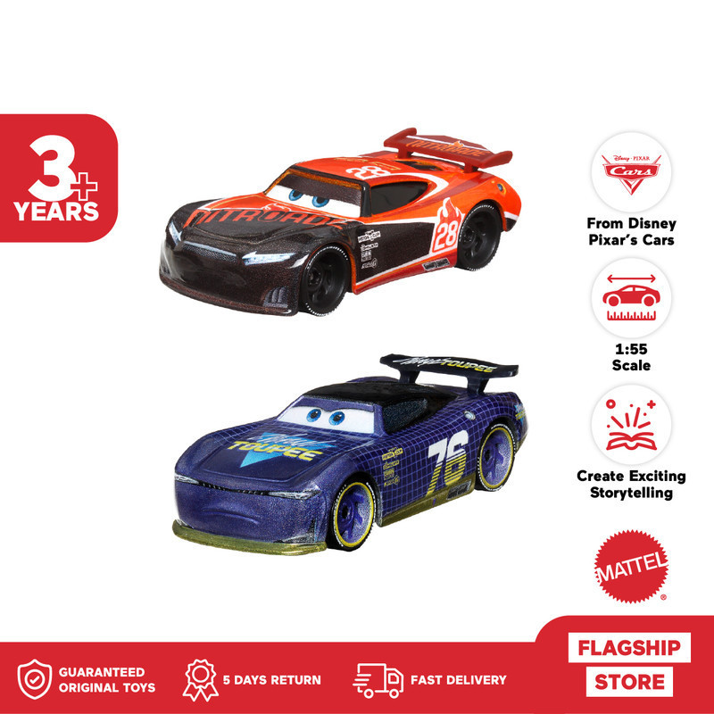 Jual Pixar Cars 2 Pack Will Rusch & Tim Treadless - Mainan Mobil Balap ...
