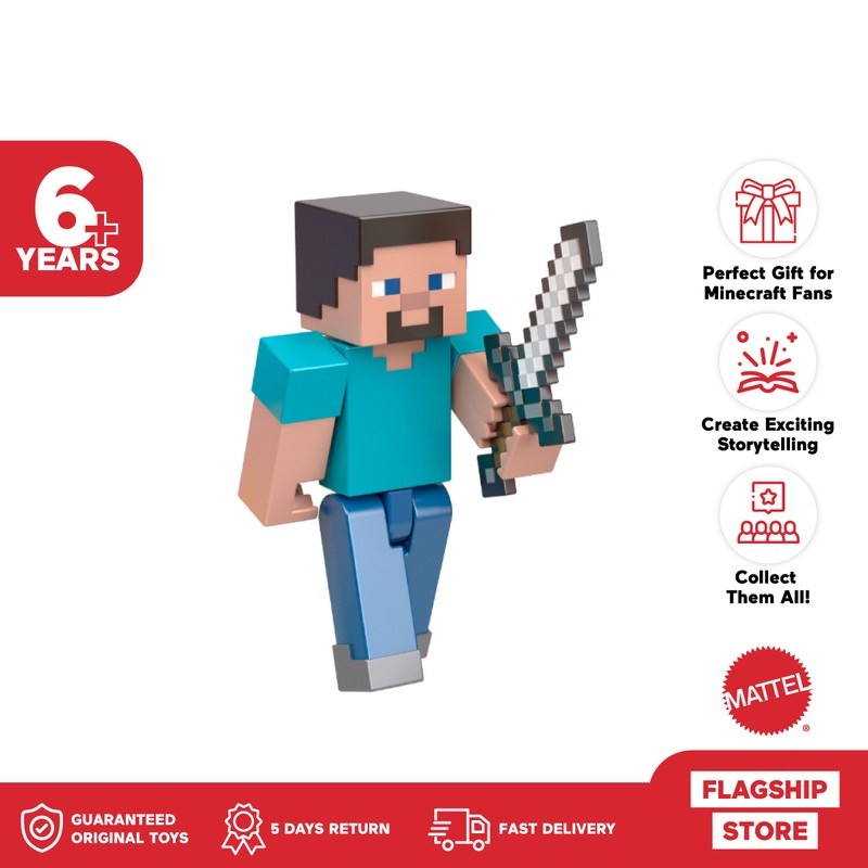 Jual Minecraft Build a Portal Steve Figure - Mainan Action Figure ...