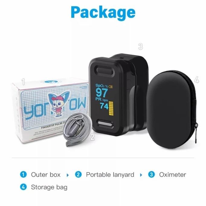 Jual Fingertip Pulse Oximeter Ukur Saturasi Oksigen Spo2 Prbpm Oxymeter ...