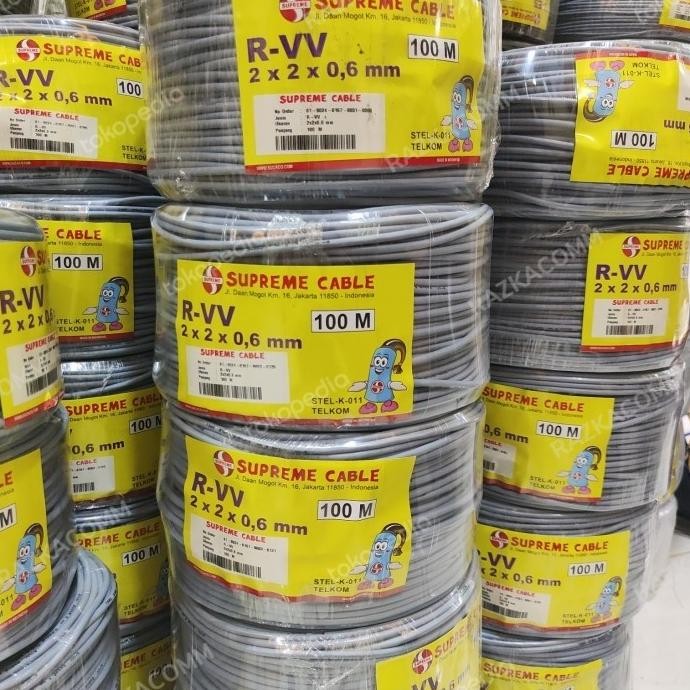 Jual Kabel Telepon Supreme isi4 2x2x0,6 100 mtr | Shopee Indonesia