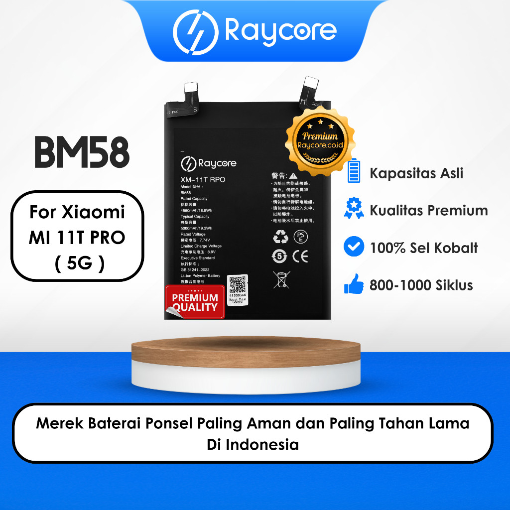 Jual Raycore - Baterai BM58 FOR XIAOMI MI 11T PRO ( 5G ) | Shopee Indonesia