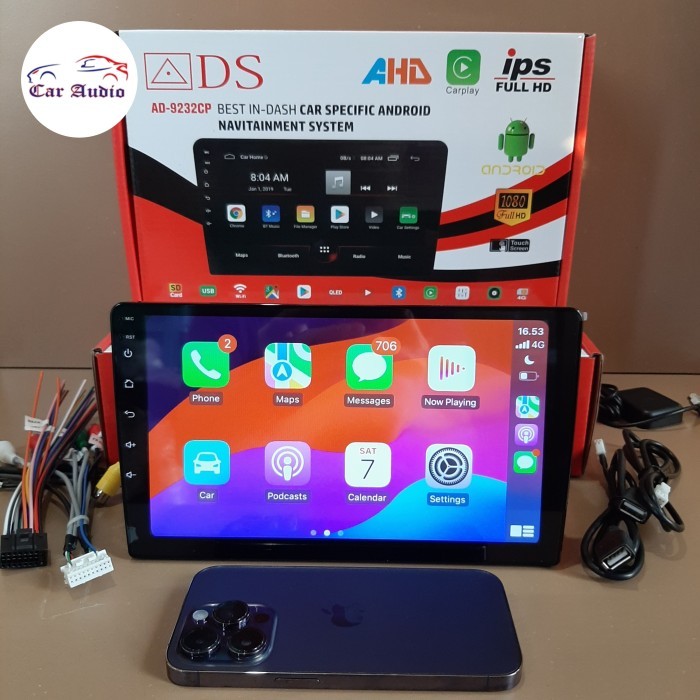 Jual Head Unit Android 9" ADS Ram 2GB + 32GB Apple Carplay Android Auto | Shopee Indonesia