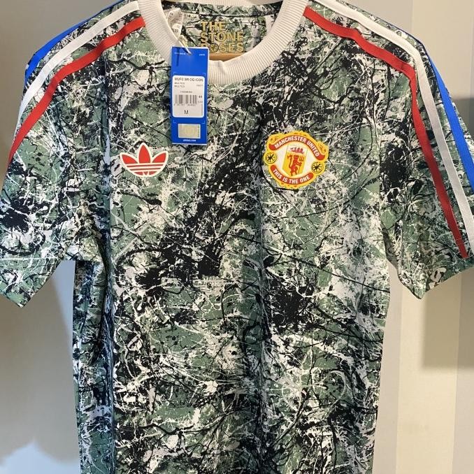 Jual Adidas MU x Stone Roses Original Icon Jersey | Shopee Indonesia