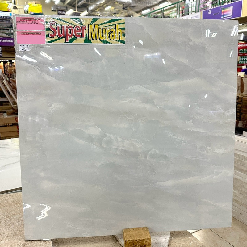 Jual Granit 60x60 Abu Indogress Attica Alba GP Granit Lantai Glossy ...