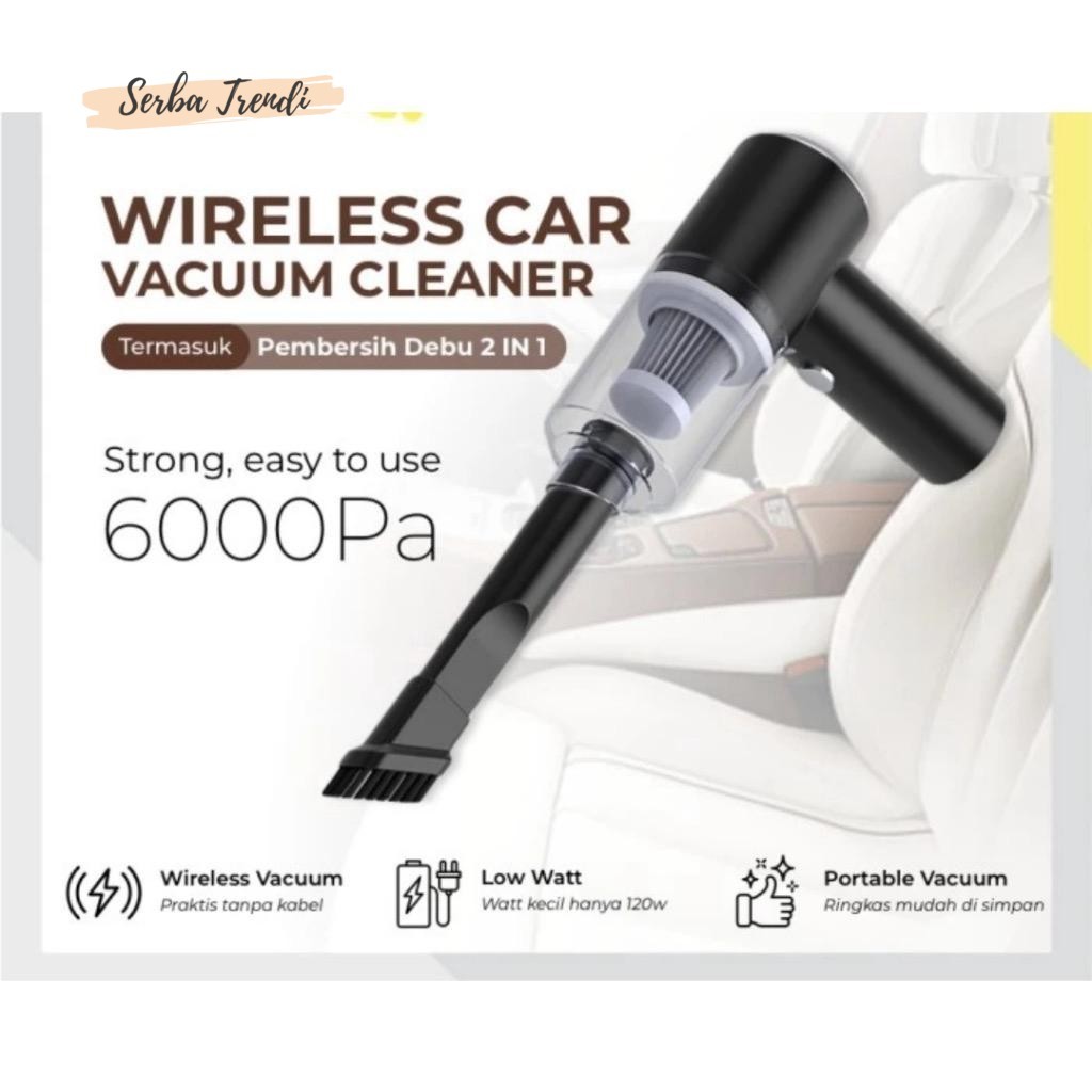 Jual Vacum cleaner portable 2in1 wireless mini tanpa kabel alat ...
