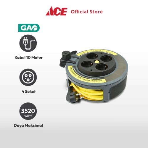 Jual TERBAIK Gao Pro Kabel Roll 10 Mtr Cable Reel Terminal Colokan ...