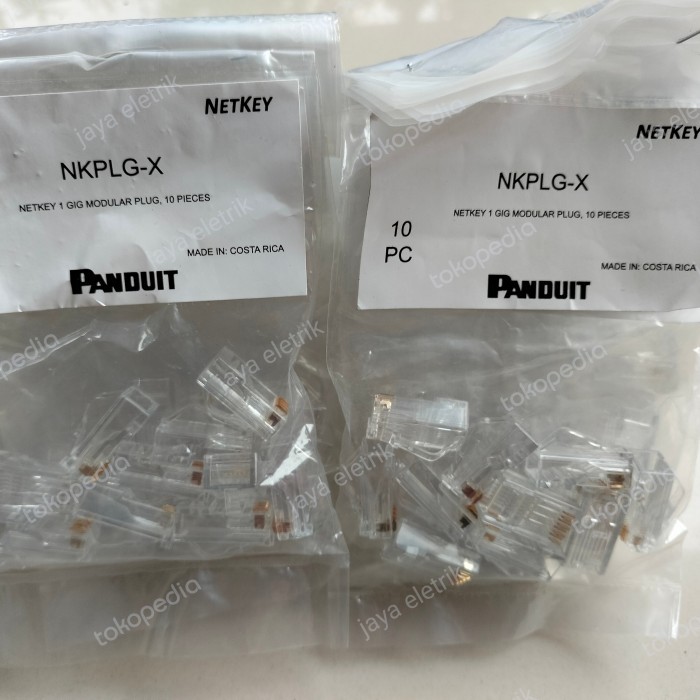 Jual CONNECTOR PANDUIT NKPLG-X RJ 45 CAT 5 (ISI 10 PCS) | Shopee Indonesia