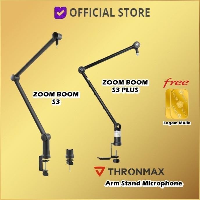 Jual THRONMAX ZOOM BOOM S3 / S 3 - ARM STAND MICROPHONE STAND MIC ...