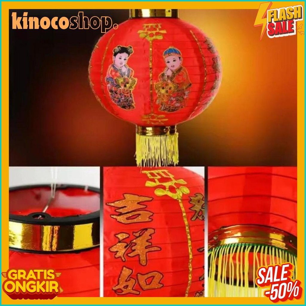 Jual Imlek 2025 - Lampion Imlek Gambar - Lampion Lipat - Lampion Kain ...