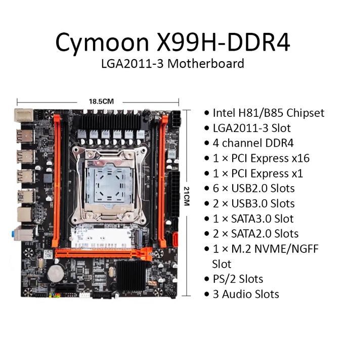 Jual CYMOON X99 MOTHERBOARD LGA 2011-3 DDR4 MAINBOARD MOBO USB3 SATA3 ORIGINAL DAN TERPERCAYA ...