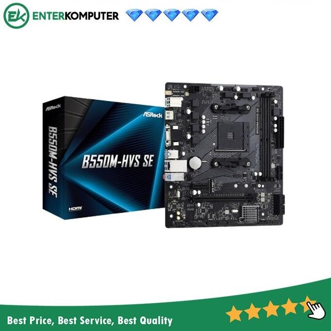 Jual MOTHERBOARD ASROCK B550M-HVS SE - AM4 AMD PRO565 DDR4 USB3.2 SATA3 ORIGINAL DAN TERPERCAYA ...