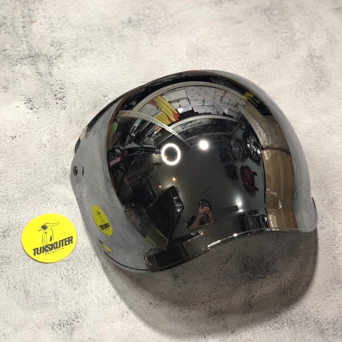 Jual Kaca Helm / Visor Helm Bubble Premium merk Snail Chrome | Shopee ...