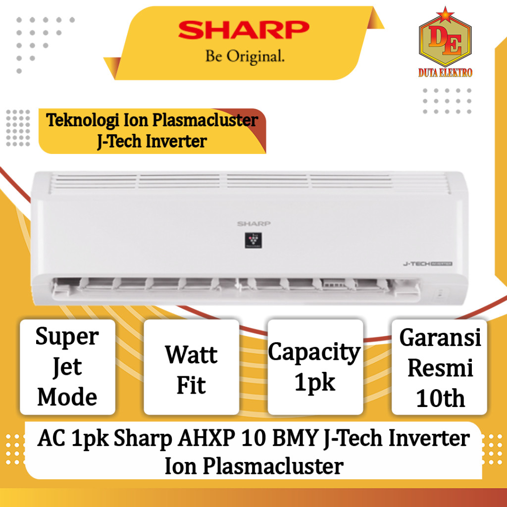 Jual AC 1pk Sharp AHXP 10 BMY J-Tech Inverter Ion Plasmacluster | Shopee Indonesia